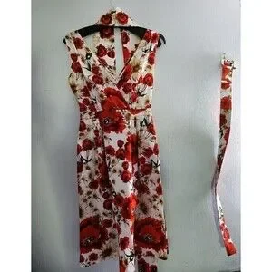 SAMANTHA SUNG | Dresses | Samantha Sung Midi Dress Daisy W Belt Sash Sz ...